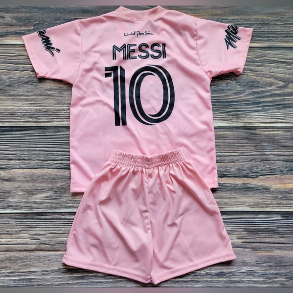 Unbranded | Shirts & Tops | Miami Home Kids Soccer Uniform Messi | Poshmark